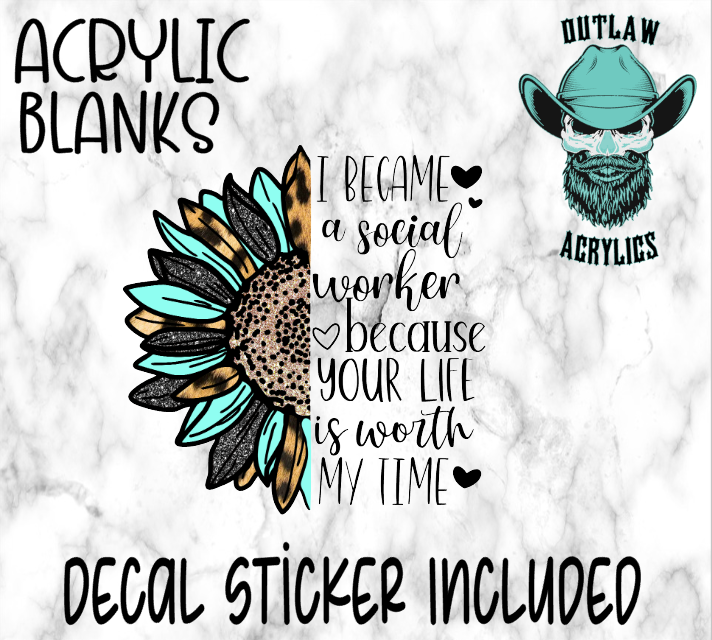 Autism Not A Disability Acrylic & Decal Set - Outlaw Acrylics
