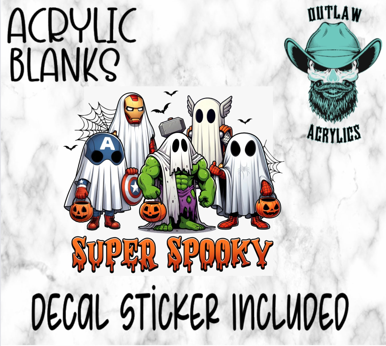 Super Spooky Acrylic & Decal Set - Outlaw Acrylics