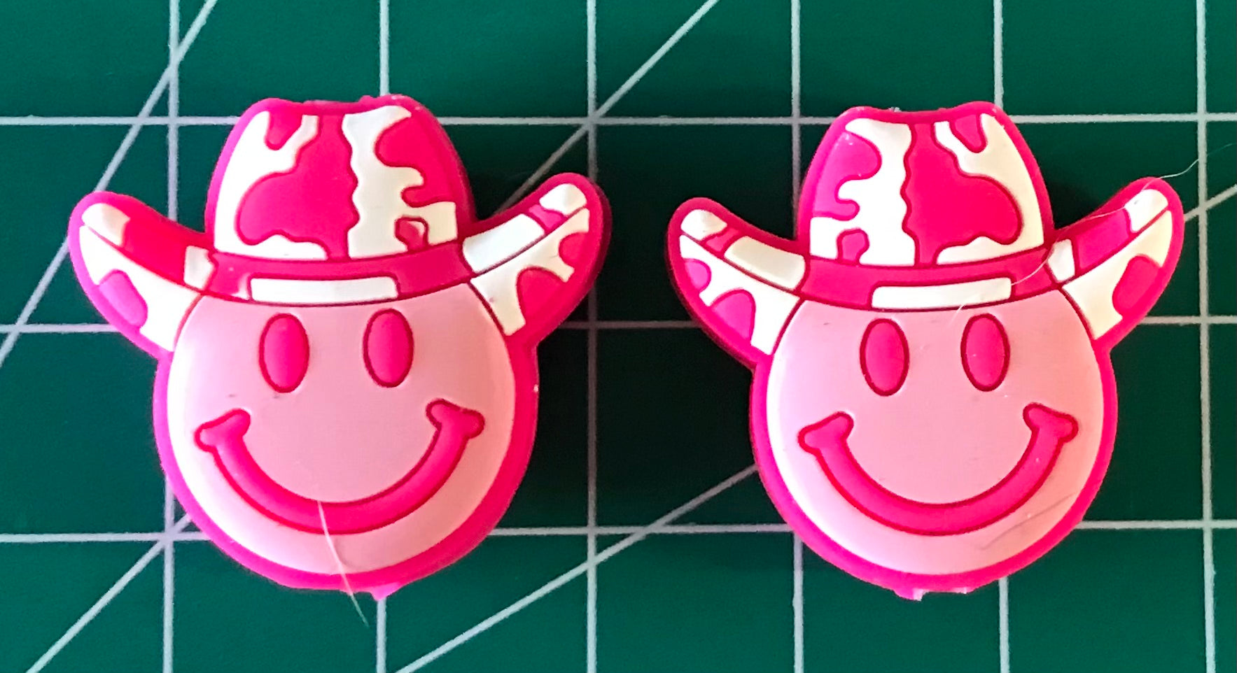 Pink Smiley Cowboy Focal – Outlaw Acrylics