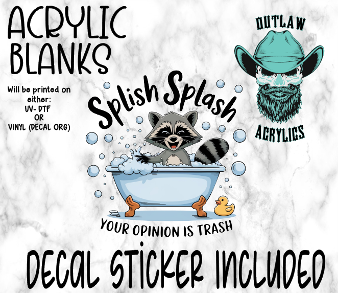 Splish Splash Acrylic & Decal Set - Outlaw Acrylics