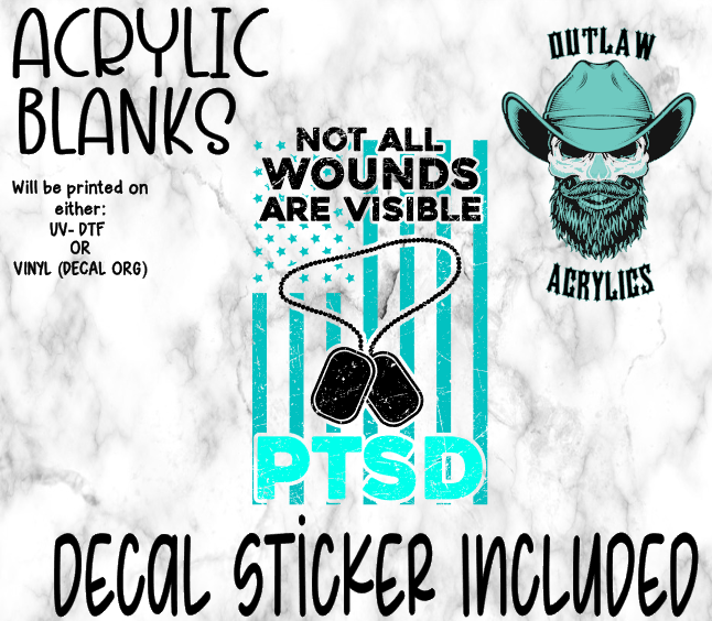 No Visible Wounds Acrylic & Decal Set- Outlaw Acrylics