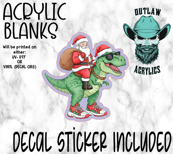 Santa & Rex Acrylic & Decal Set- Outlaw Acrylics