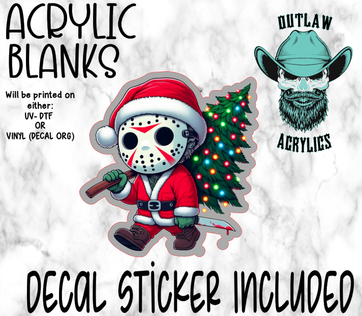 Festive Jason Acrylic & Decal Set- Outlaw Acrylics