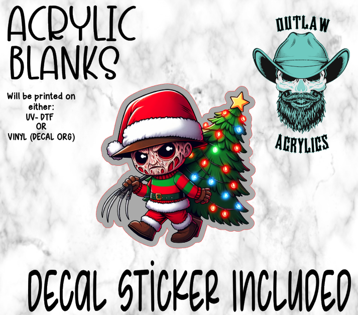 Festive Freddie Acrylic & Decal Set - Outlaw Acrylics