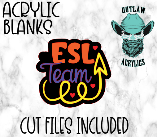 ESL Team Badge Reel Acrylic - Outlaw Acrylics