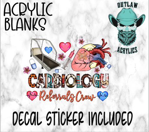 Cardiology Crew Acrylic & Decal Set - Outlaw Acrylics